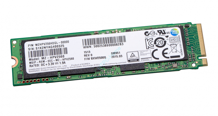 Твердотельный накопитель 256gb Samsung SM951 MZ-VPV2560 OEM, купить по ...