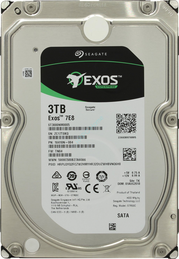 Жесткий диск 3Tb SATA Seagate EXOS ST3000NM0005 3.5" 7200rpm 128Mb ...