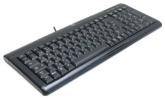 Клавиатура Logitech Ultra-Flat Keyboard Black USB+PS/2, купить по цене ...