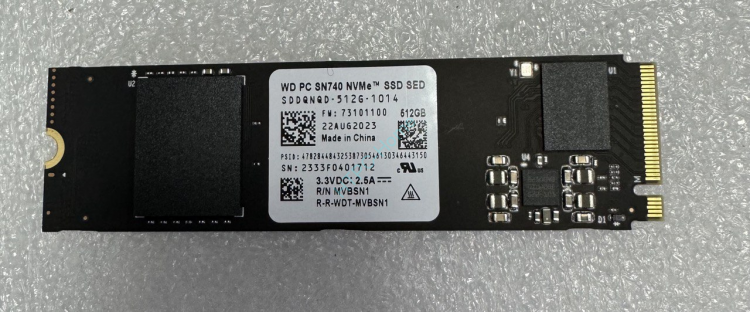 Твердотельный накопитель 512Gb Western Digital SN740 SDDQNQD-512G-1004 ...